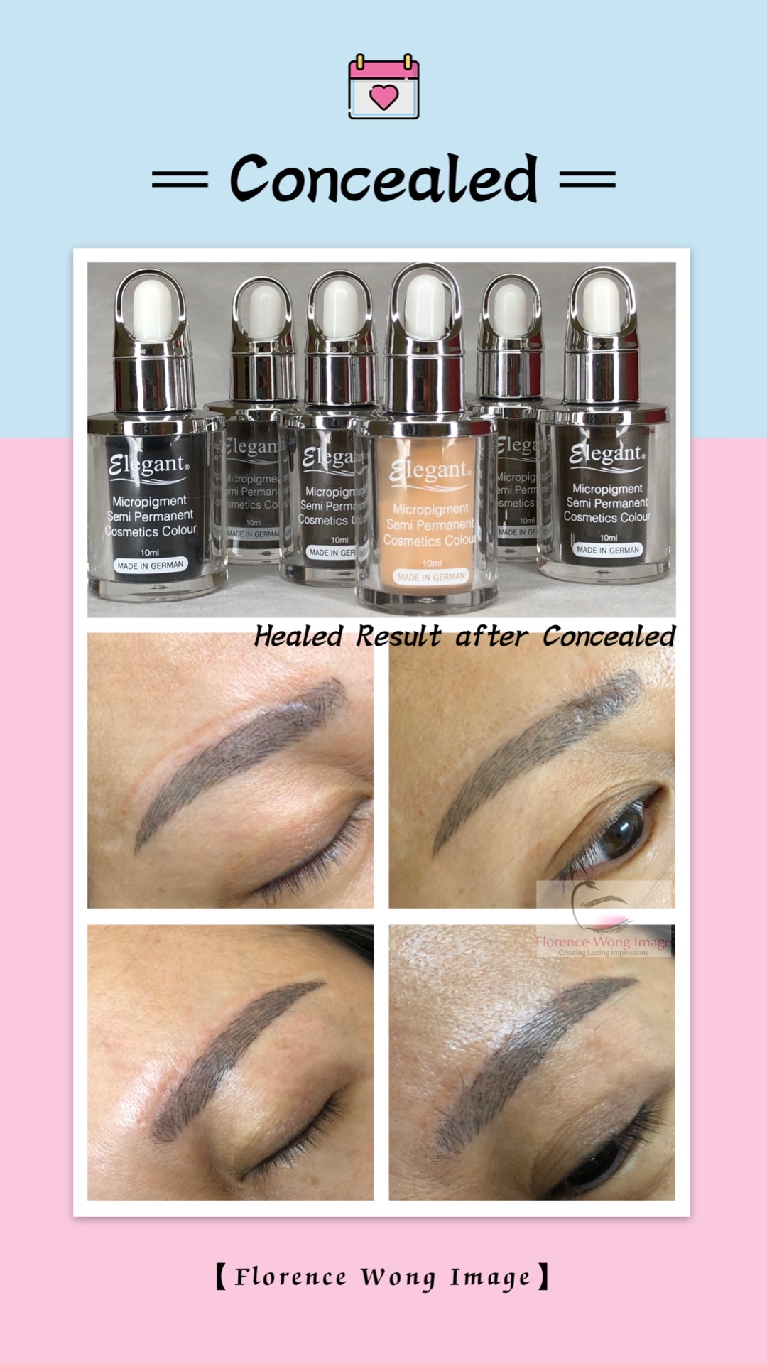 Hairstroke Brow Microblading & Concealed Scar ~ Final Result - Florence ...